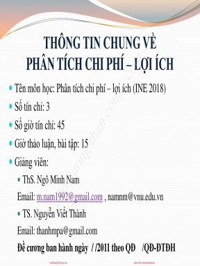 phan tich chi phi va loi ich nguyen viet thanh thong tin chung vphan tich chi phi loi ich ...