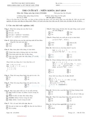 nhap mon ve lap trinh de thi nhap mon lap trinh (co1003) nmlt 172 da cuuduongthancong com