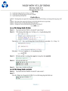 nhap mon ve lap trinh thnmvltr 02 su dung lenh if else cuuduongthancong com