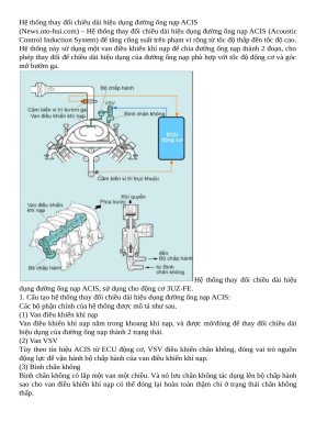 Hệ thống thay đổi chiều dài hiệu dụng đường ống nạp ACIS