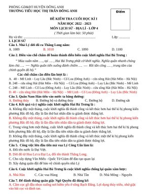 KT cuoi HK1 sử địa 4a5