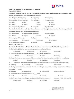 unit 4 caring for those in need