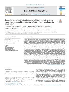 Computer-aided gradient optimization of hydrophilic interaction liquid chromatographic separations
