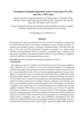 Germanene as potential material for sensor of toxic gases CO2, SO2, and ...