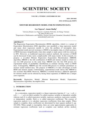 MIXTURE REGRESSION MODEL FOR INCOMPLETE DATA