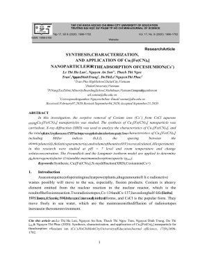 0438 TỔNG hợp đặc TỈNH và ỨNG DỤNG của NANO Cu2Fe(CN)6 TRONG hấp PHỤ ...