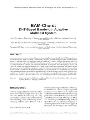BAM-Chord: DHT-Based Bandwidth Adaptive Multicast System