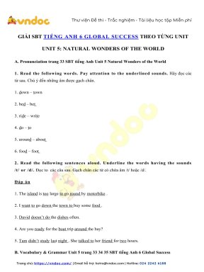 Giải sách bài tập tiếng anh lớp 6 unit 5 natural wonders of the world vndoc com