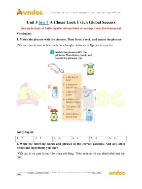 Unit 5 lớp 7 a closer look 1 sách global success vndoc com