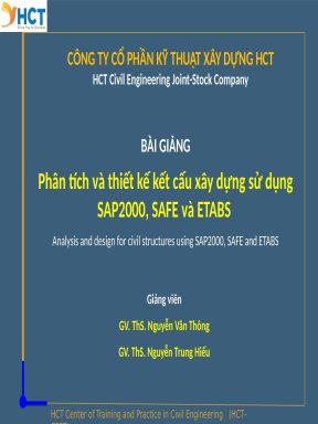 Phân tích và thiết kế kết cấu xây dựng sử dụng SAP2000, SAFE và ETABS