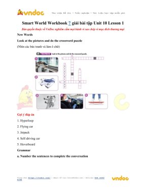 Smart world workbook 7 giải bài tập unit 10 lesson 1 vndoc com
