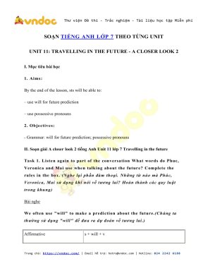 A closer look 2 unit 11 lớp 7 travelling in the future vndoc com