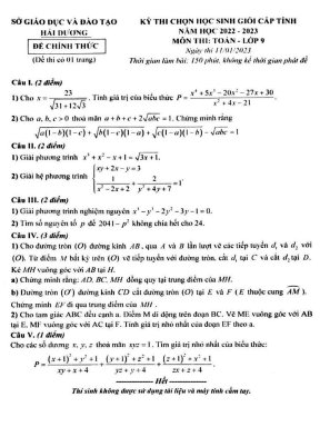 De hoc sinh gioi cap tinh toan 9 nam 2022 2023 so gddt hai duong