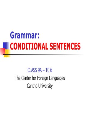 Conditional Sentences