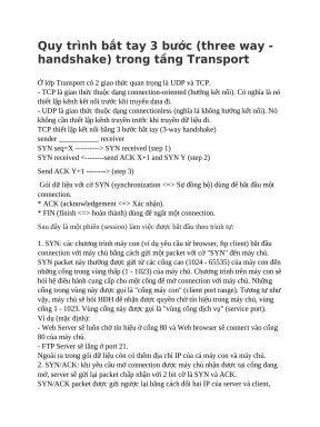 Quy trình bắt tay 3 bước