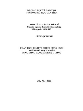 Tom tat luan an: Phân tích kinh tế chuỗi cung ứng ngành hàng cua biển ...