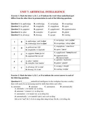 Trắc nghiệm tiếng anh lớp 12 có đáp án unit (7)