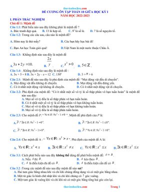 Thuvienhoclieu com de cuong on tap toan 10 giua hk1 nam 2022 2023