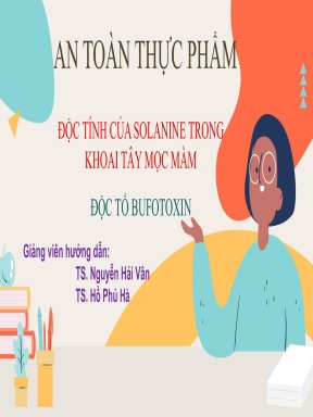 An toàn thực phẩm độc tính của solanine trong khoai tây mọc mầm độc tố ...