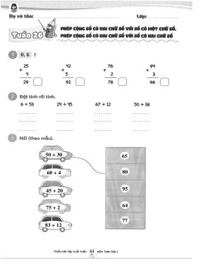 Pbt cuối tuần toán tiếng việt lớp 1 học kì 2 kết nối tri thức tuần (8)