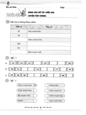 Pbt cuối tuần toán tiếng việt lớp 1 học kì 2 kết nối tri thức tuần (4)