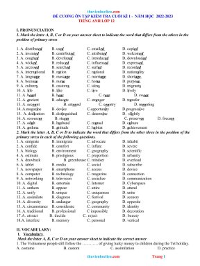 Thuvienhoclieu com de cuong on tap tieng anh 12 hk1 nam 2022 2023