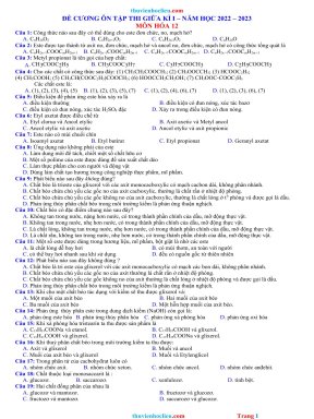 Thuvienhoclieu com de cuong on tap hoa 12 giua hk1 nam 2022 2023