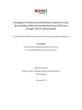 Masters thesis of engineering investigation of material and mechanical ...