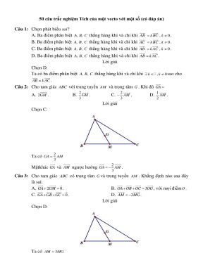 50 cau trac nghiem tich cua mot vecto voi mot so co dap an f6i3n