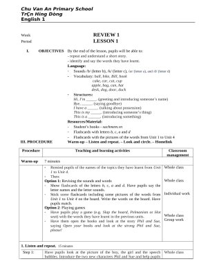 Lesson plan review 1