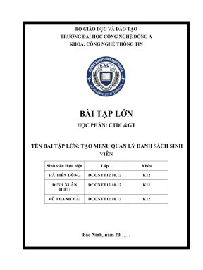 (BTL CTDLGT): Sử dụng danh sách liên kết đơn quản lý sinh viên C++