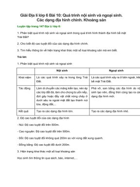 Phan biet qua trinh noi sinh va ngoai sinh trong qua trinh hinh thanh ...