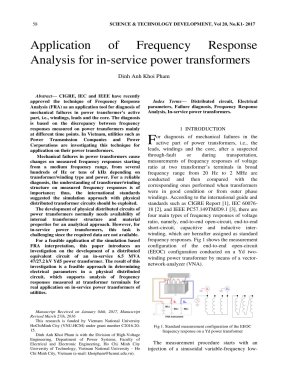 Application of frequency response analysis for in service power transformers
