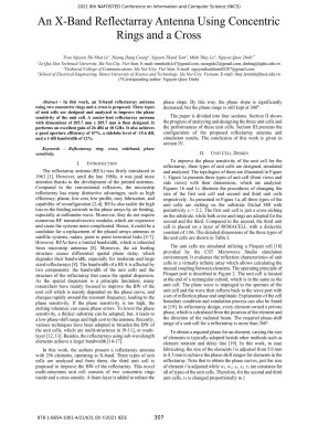 An x band reflectarray antenna using concentric rings and a cross
