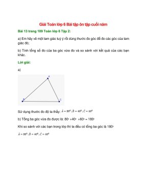 Em hay ve mot tam giac tuy y roi dung thuoc do goc de do cac goc cua ...