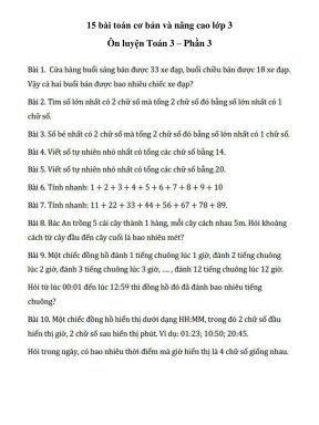 15 bai toan co ban va nang cao toan lop 3 phan 3 co dap an chon loc
