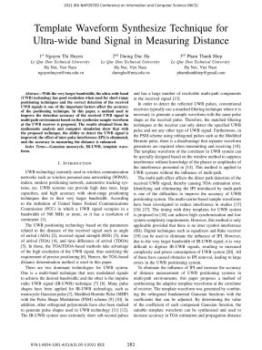 Template waveform synthesize technique for ultra wide band signal in ...