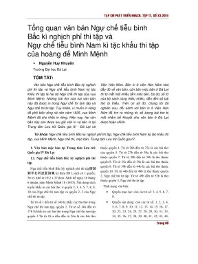 Tổng quan về ngự chế binh thư bắc kỳ nghich phi và ngự chế binh thư nam ký tác