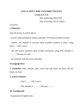 Giao an tieng anh 5 unit 12 dont ride your bike too fast moi nhat ...