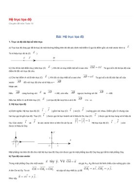 Chuyen de toan 10 he truc toa do