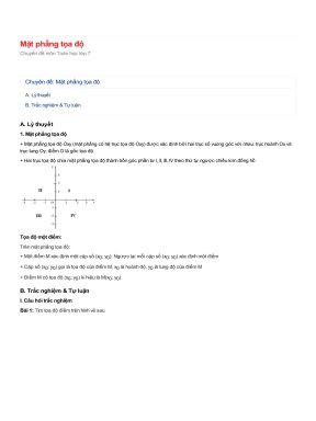 Chuyen de toan 7 mat phang toa do