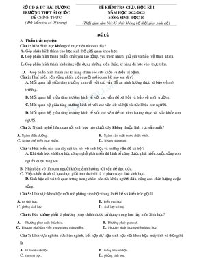 De thi giua hoc ki 1 mon sinh hoc lop 10 nam 2022 2023 co dap an truong thpt ai quoc 4813