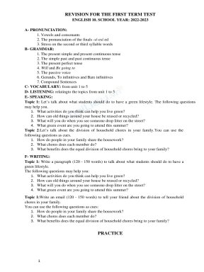 Revision for the first term test english 10 2022 2023 docx thpt nguyen ...