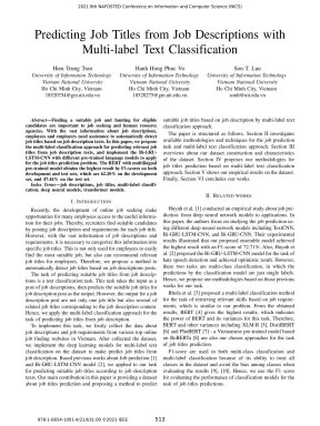 Predicting job titles from job descriptions with multi label text ...