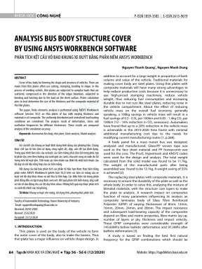 Analysis bus body structure cover by using ansys workbench software