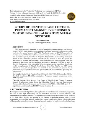 Study of identified and control permanent magnet synchronous motor using the algorithm neural ...