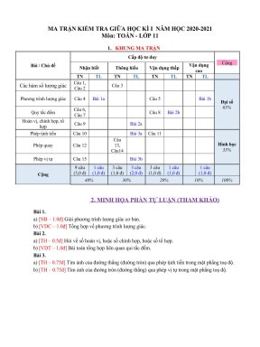 Ma tran kt giua hk1 toan 11