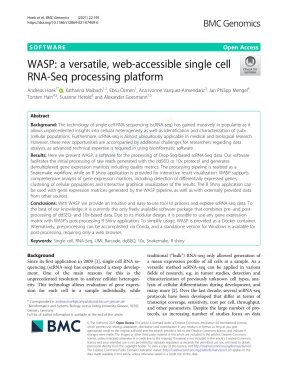 Wasp a versatile, web accessible single cell rna seq processing platform