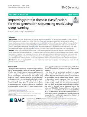 Improving protein domain classification for third generation sequencing ...