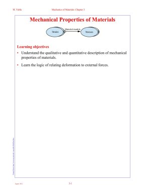 Lecture mechanics of materials chapter 3 mechanical properties of materials